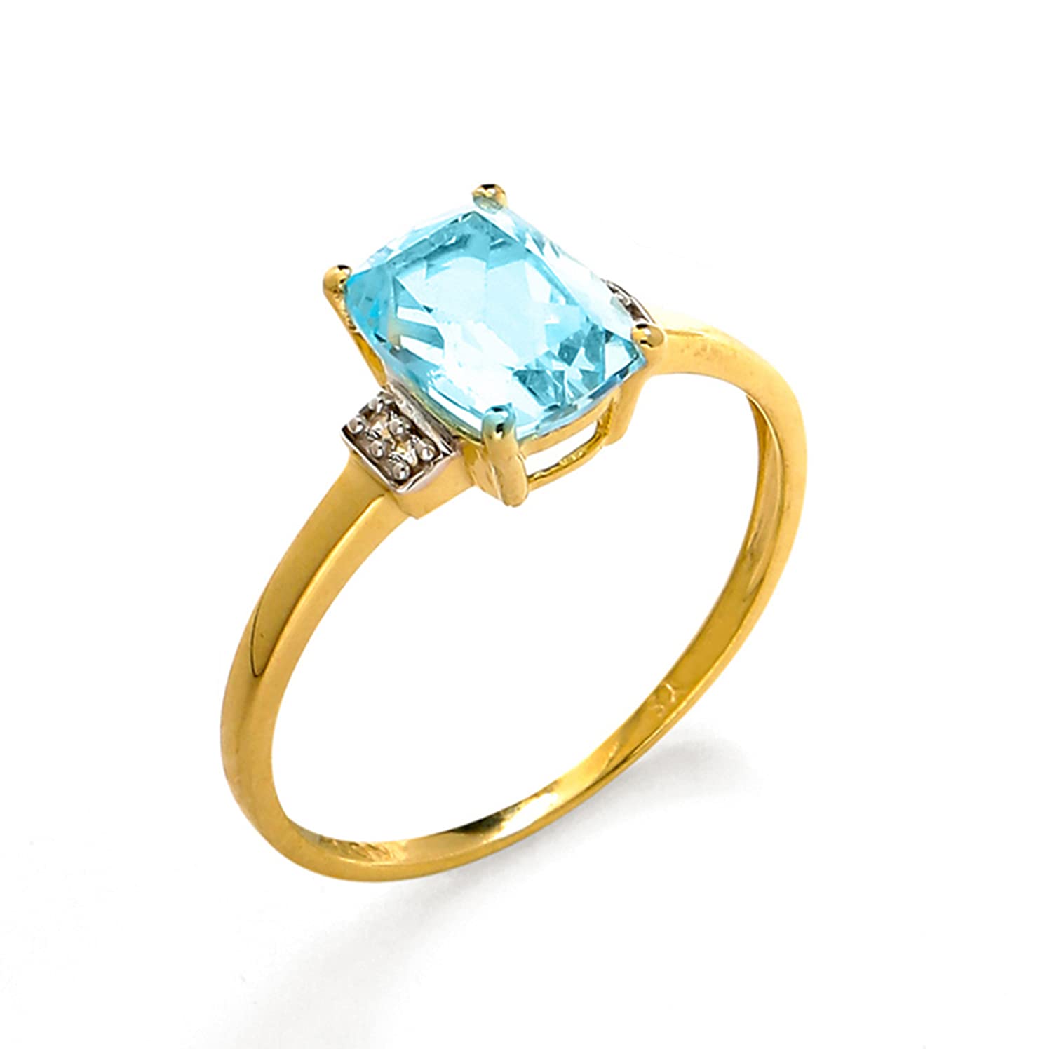 YoTreasure 1.52 ct. t.w. Sky Blue Topaz 10kt Yellow Gold Engagement Ring