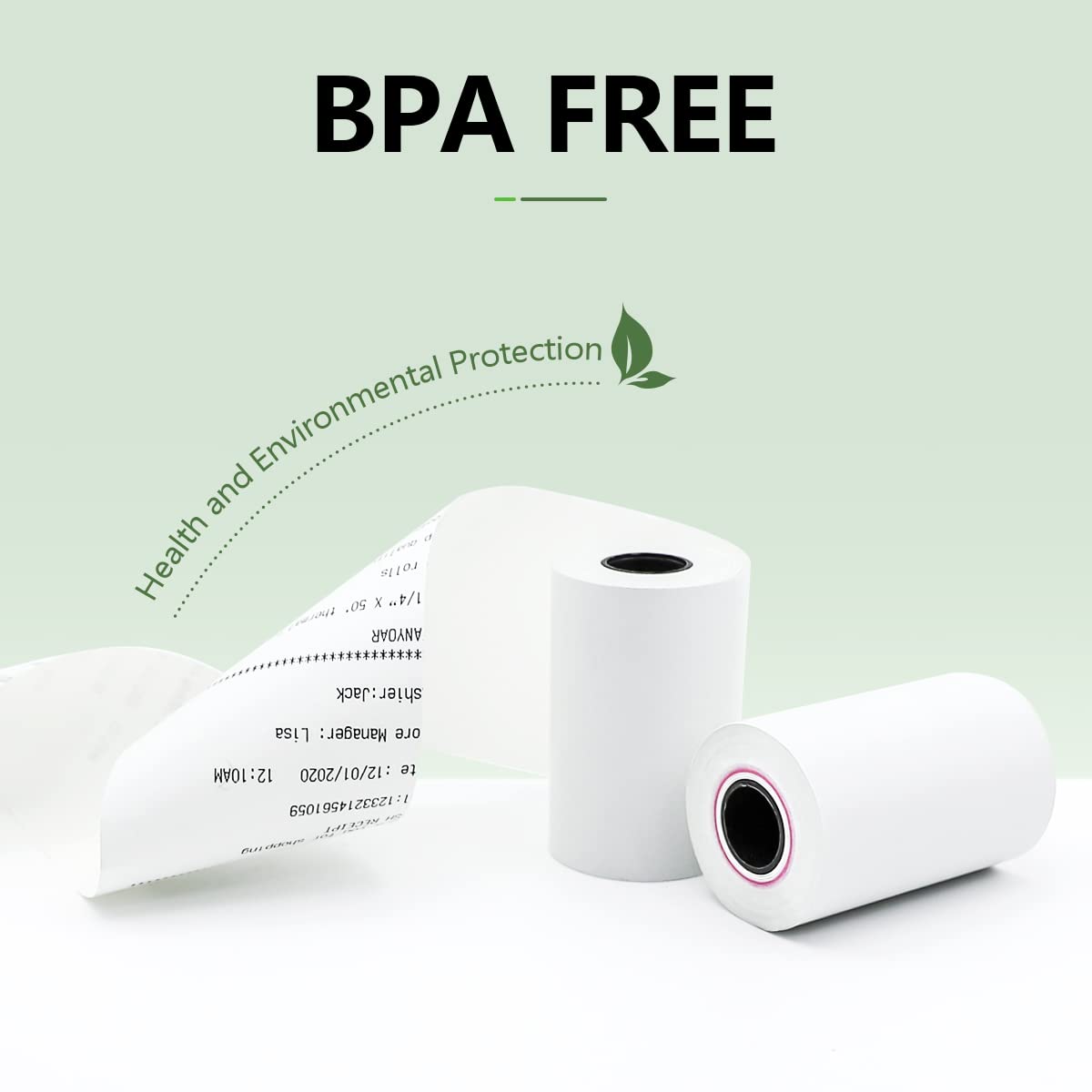 STANYOAR- 2 1/4" X 50'Thermal Receipt Paper Cash Register Rolls BPA FREE -10 rolls,compatible with Verifone VX520