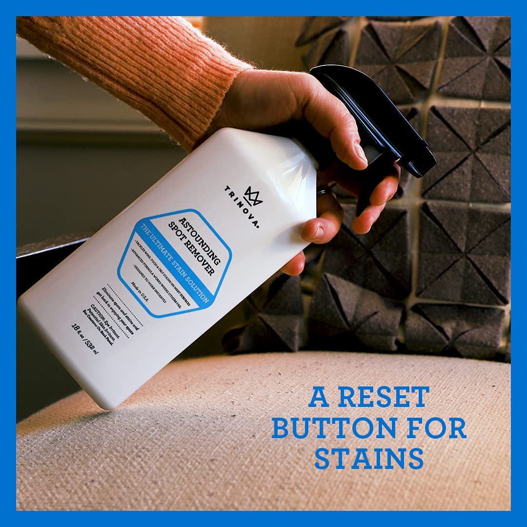 TriNova Astounding Spot Remover - Spot Cleaner for Carpet and Upholstery, Cleans Stains on Couch, Sofa, Fabric & More | Removes Red Wine & Coffee Stains with Ease 18 fl oz