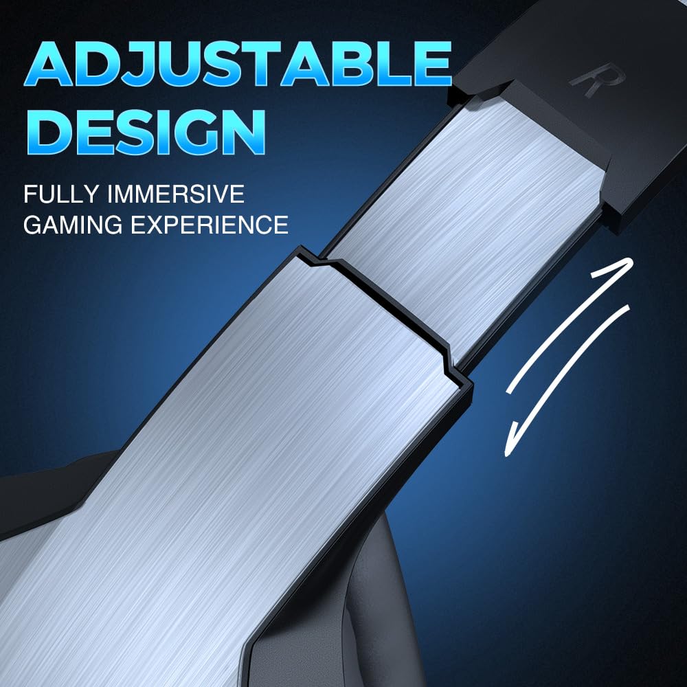 WolfLawS Gaming Headset for Xbox Series X/S, Xbox One, PS5, PS4, PC, Switch, Over Ear Headphones with Noise Isolating Mic, Bass Surround Sound, Memory Foam Ear Pads