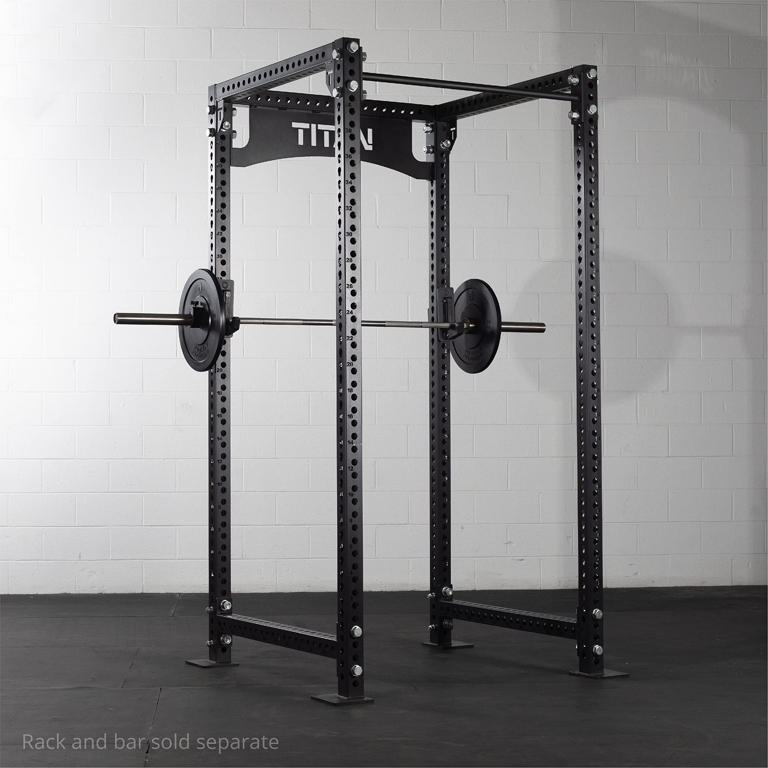 Titan Fitness Pair 10 LB Black Economy Olympic Bumper Plates, Rubber with Steel Insert