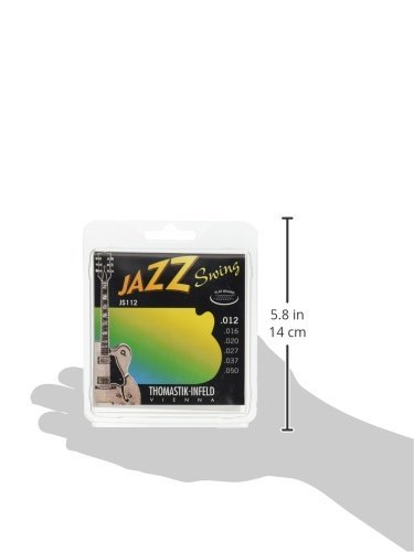 Thomastik Jazz Swing Series Guitar 6 String Pure Nickel Flat Wounds E, B, G, D, A, E Set (JS112)