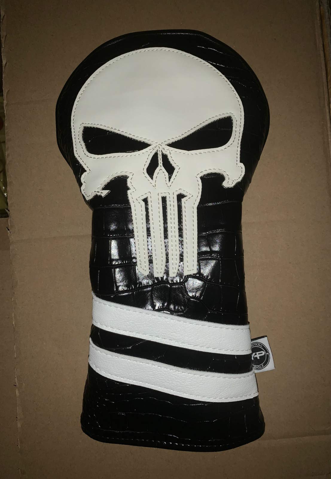 Yopral 460cc Driver Golf Club Head Covers Punisher Glown Stylish Durable Crocodile PU Leather Headcovers for Golf Clubs Cool Golfers Gift