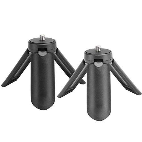 XIAOMINDIAN 1pcs Tripod Mini Non-Slip Desktop Tripod w/ 1/4 inch Screw Universal for Smartphone Action Camera Holder monopod Camera Mount (Color : Sliver)