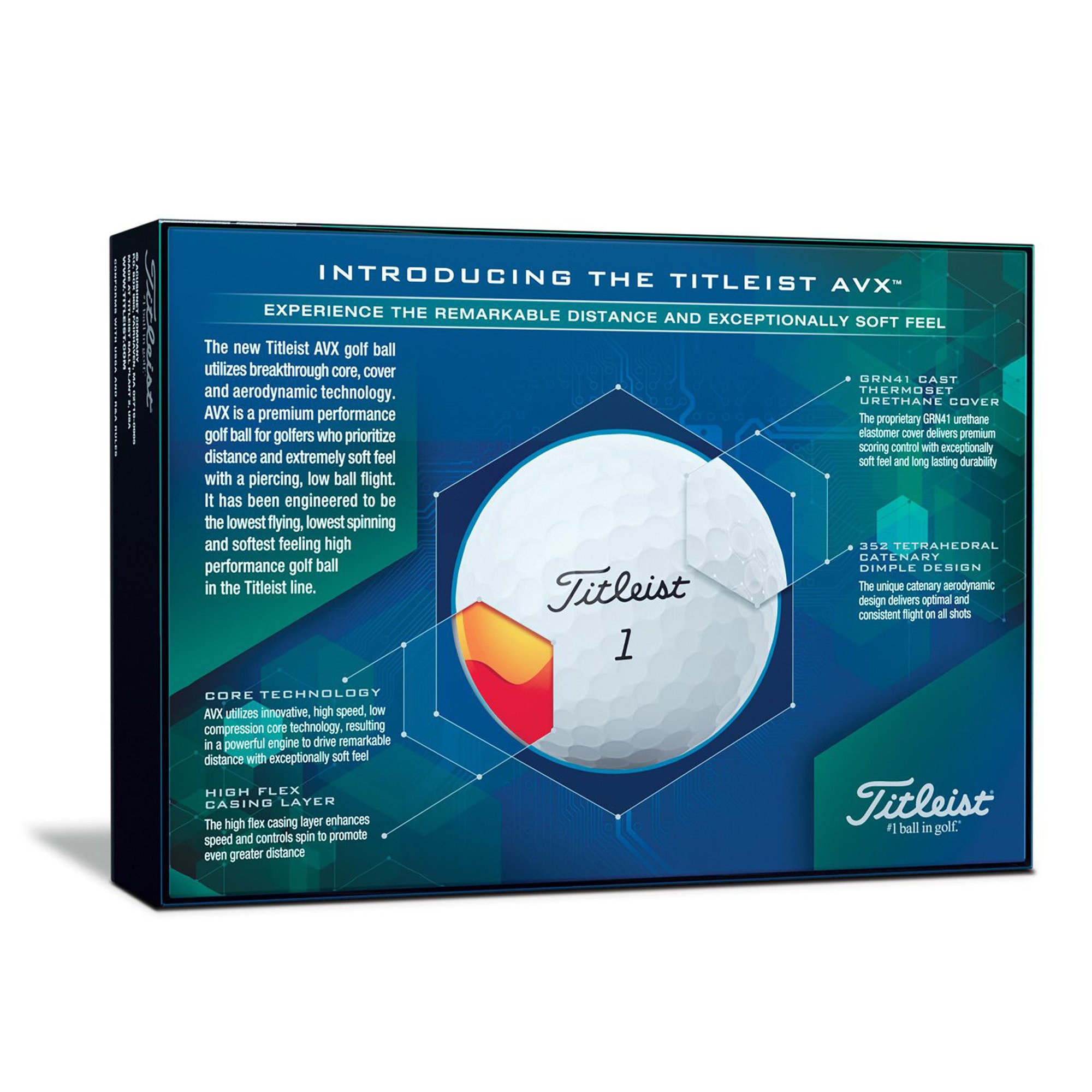 Titleist AVX Golf Balls, White, Prior Generation (One Dozen) (T9011S)