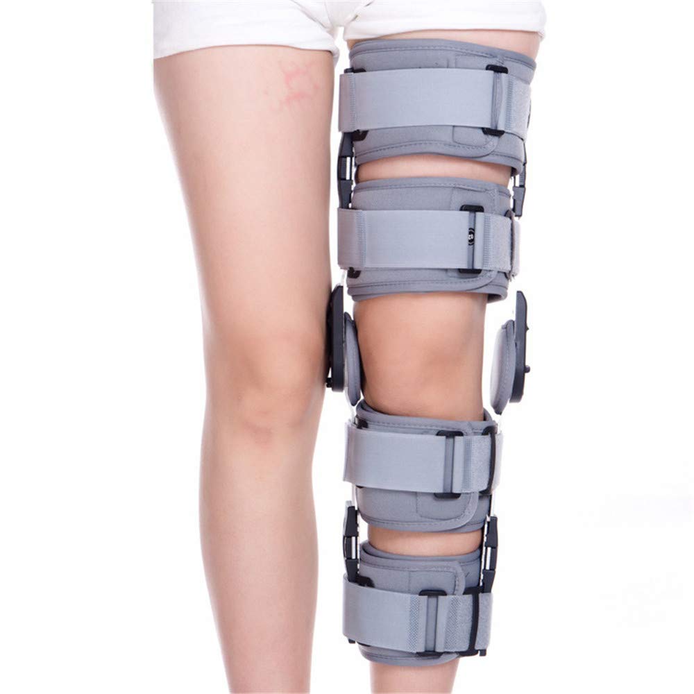 YXIUER Knee Brace, Hinged ROM Knee Brace for Recovery Stabilization, Adjustable Medical Orthopedic Support Stabilizer, Universal,Ideal for ACL/Ligament/Sports Injuries, Mild Osteoarthritis(OA),Gray