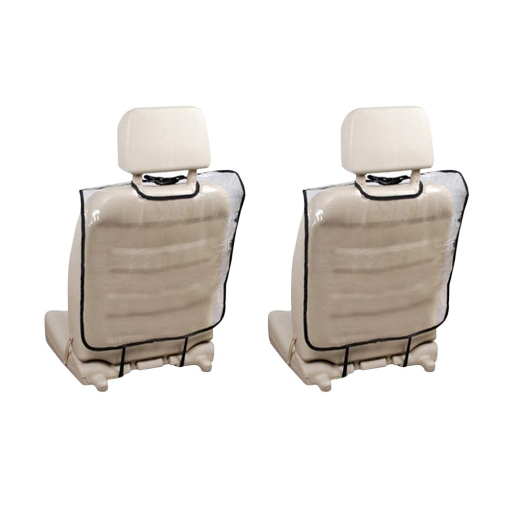 Vosarea 2PCS Car Seat Back Protector Pads Transparent Waterproof Anti-Kick Anti-Dirty Car Seat Back Mat Protetctive Cover for Children Kids