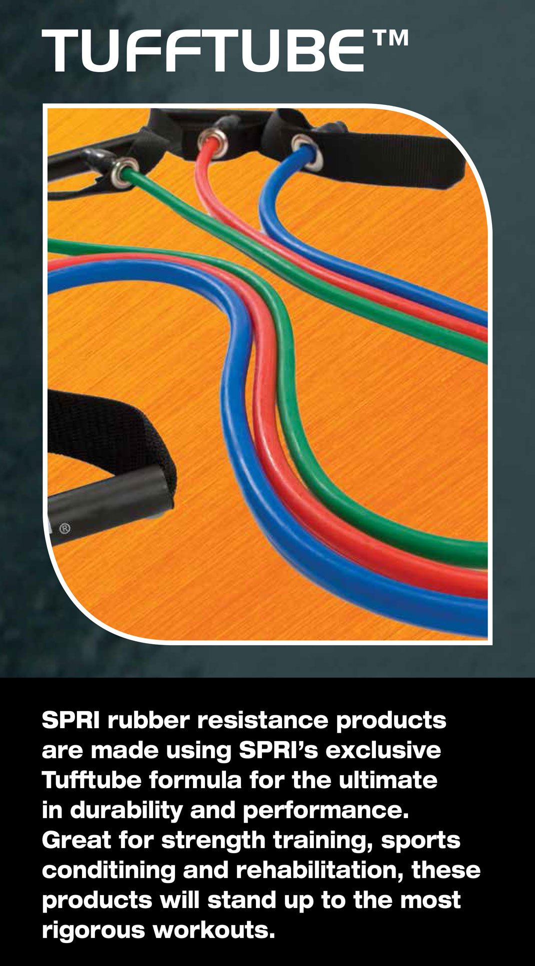 SPRI Xertube Resistance Bands with Handles β All Exercise Cords Sold Separately with Home Gym Workout Fitness Door Anchor Attachment Option
