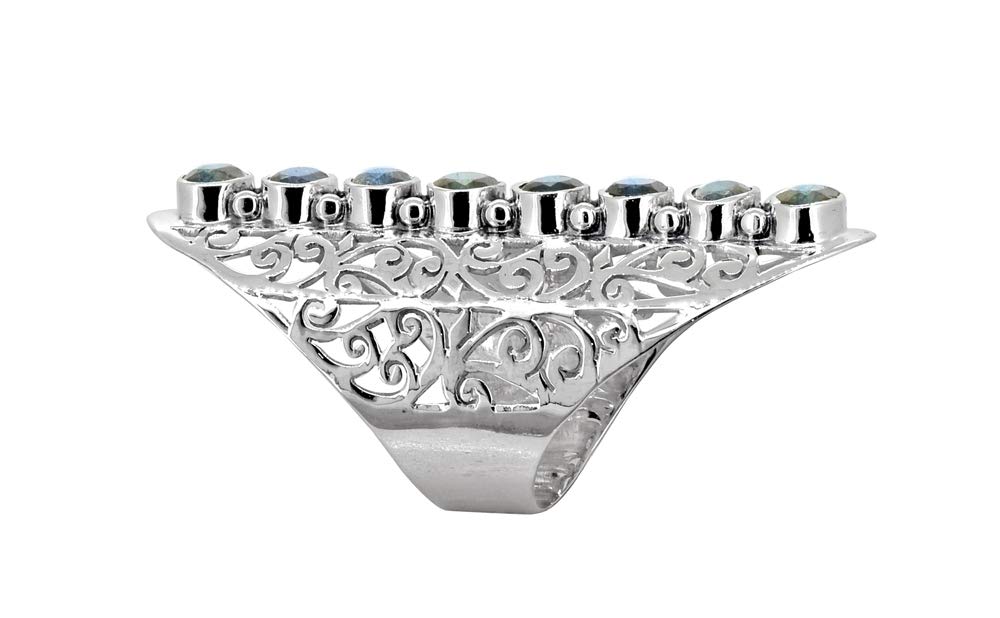 YoTreasure Labradorite Solid 925 Sterling Silver Designer Ring