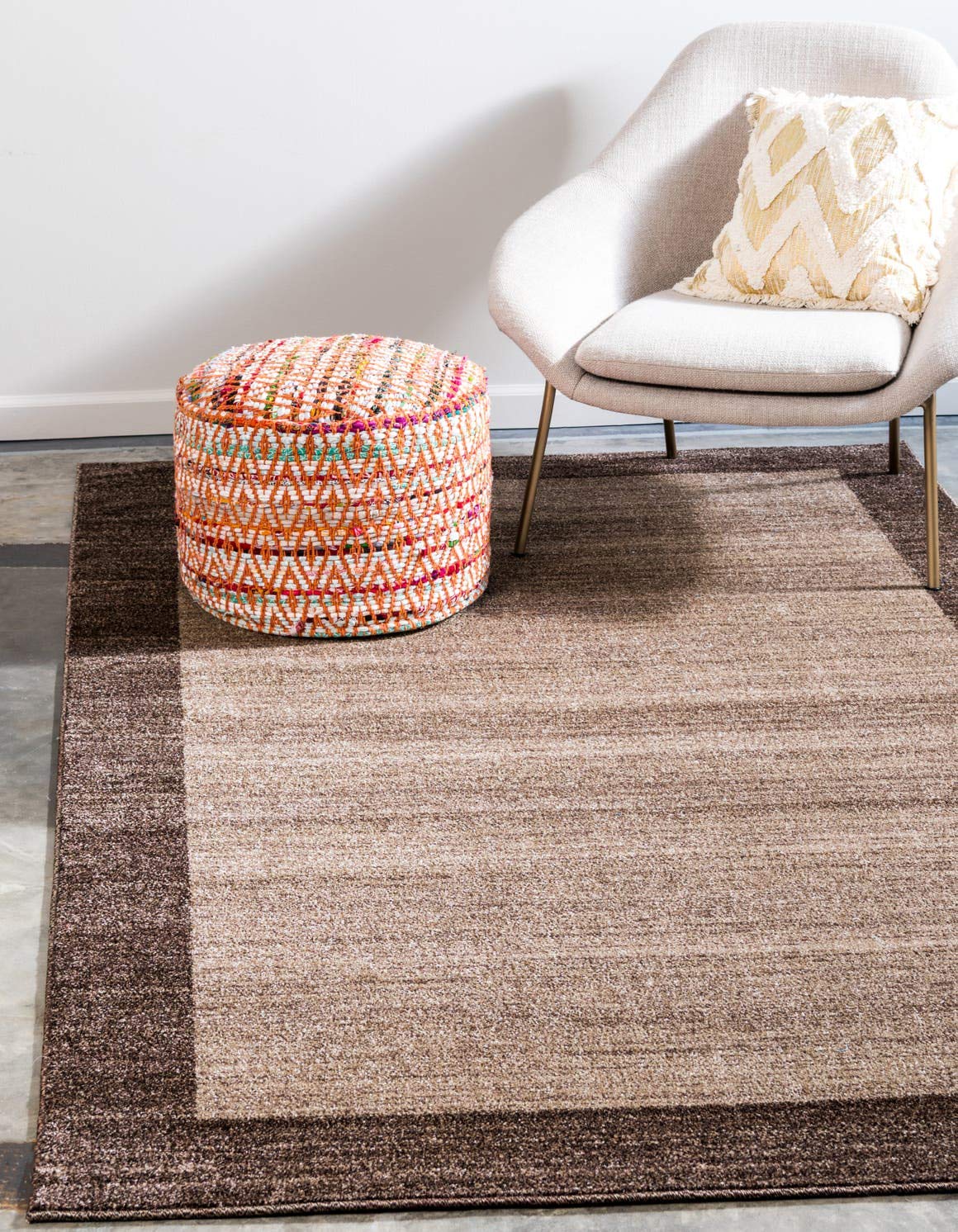 Unique Loom Del Mar Collection Area Rug - Abigail (7' 10" x 11' 4" Rectangle, Light Brown/ Beige)
