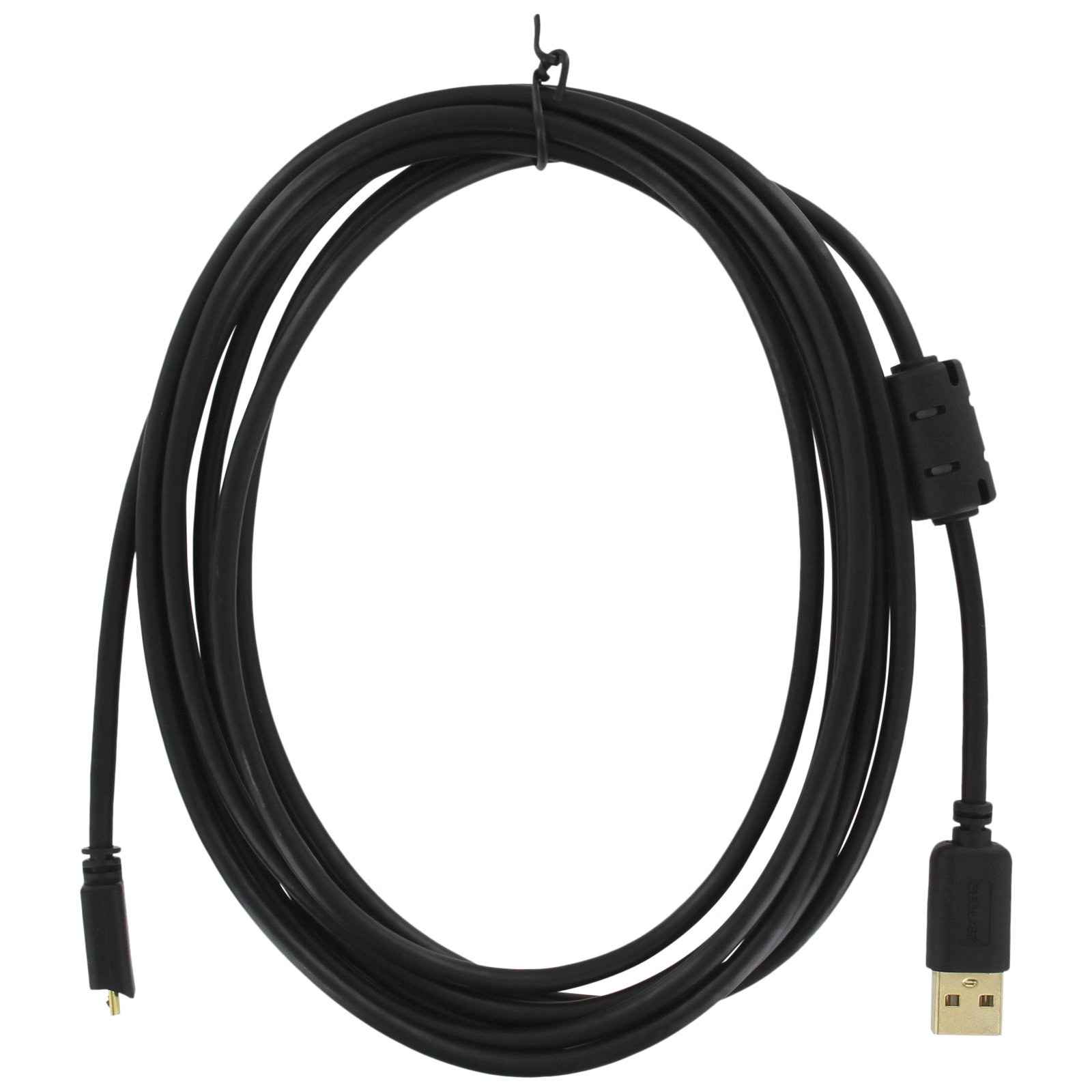 ZedLabz 3M charging cable for Sony PS4 controllers - gold plated extra long micro USB charger play cable lead for with friction locking connector - [Sony PlayStation 4]