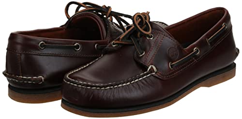 Timberland mens 2-eye Boat loafers shoes, Rootbeer/Brown, 8.5 US