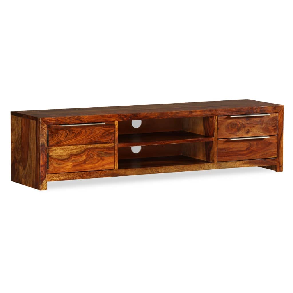 THYUOVAI TV Cabinet,Sideboard Lowboard Media Console Cabinet HiFi Cabinet Tv Table Suitable for Living Room,Bedroom,Closet,Hallway,Foyer,Office Solid Sheesham Wood 47.2"x11.8"x11.8"
