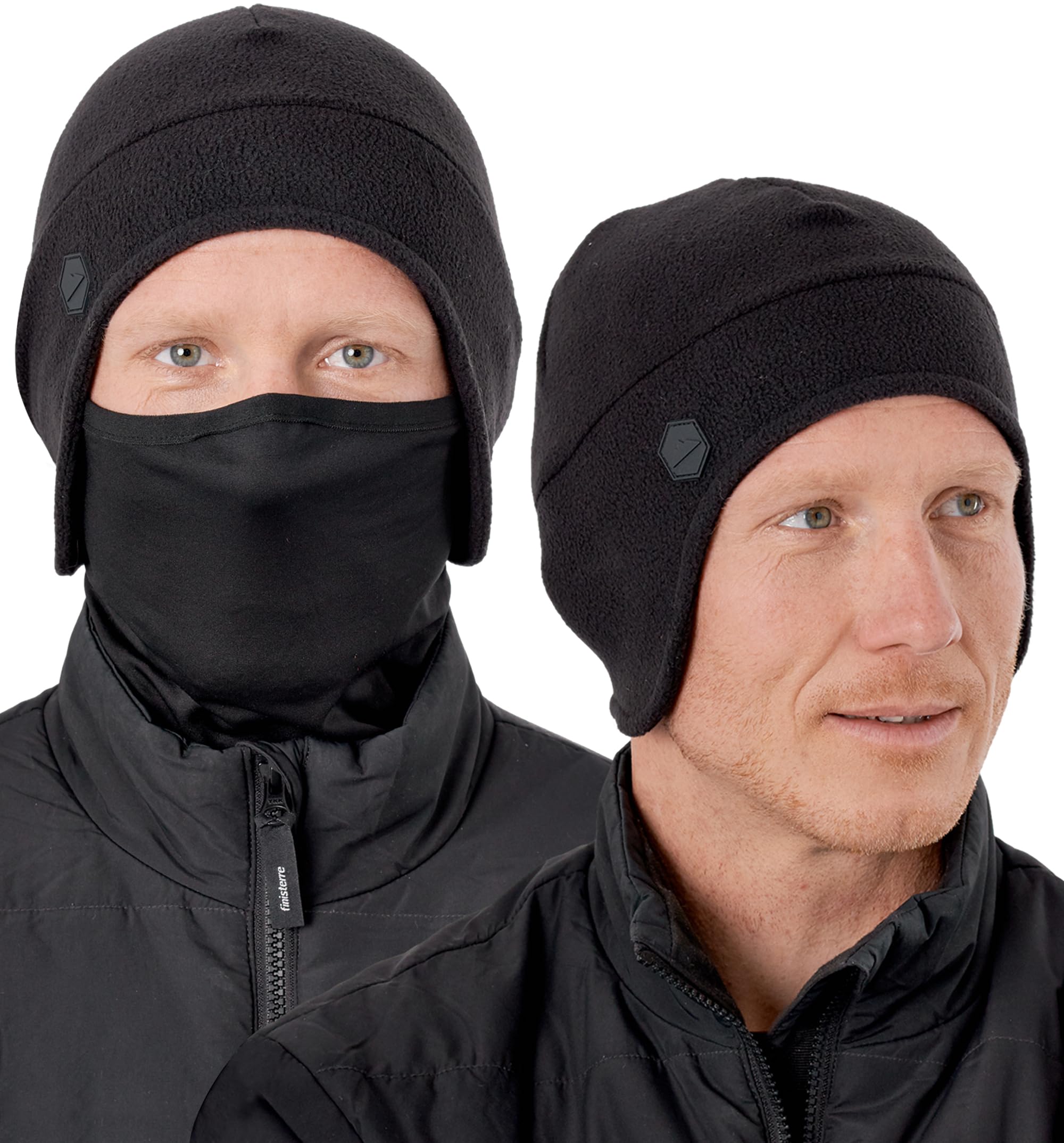 Tough Headwear Skull Cap with Mask Men, Winter Running Gear, Motorcycle Winter Gear, Helmet Liners, Ski Hat, Thermal Beanie