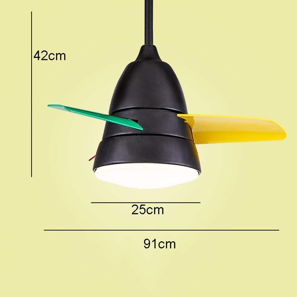 YWGYZ Fan Light Green Ceiling Fan Remote Control Led Invisible Restaurant is Mechanism Minimalist Chandelier Lounge Drawing Room Home Silent Ceiling Fan, Quality Double Switch (Wall/Remote Control) P
