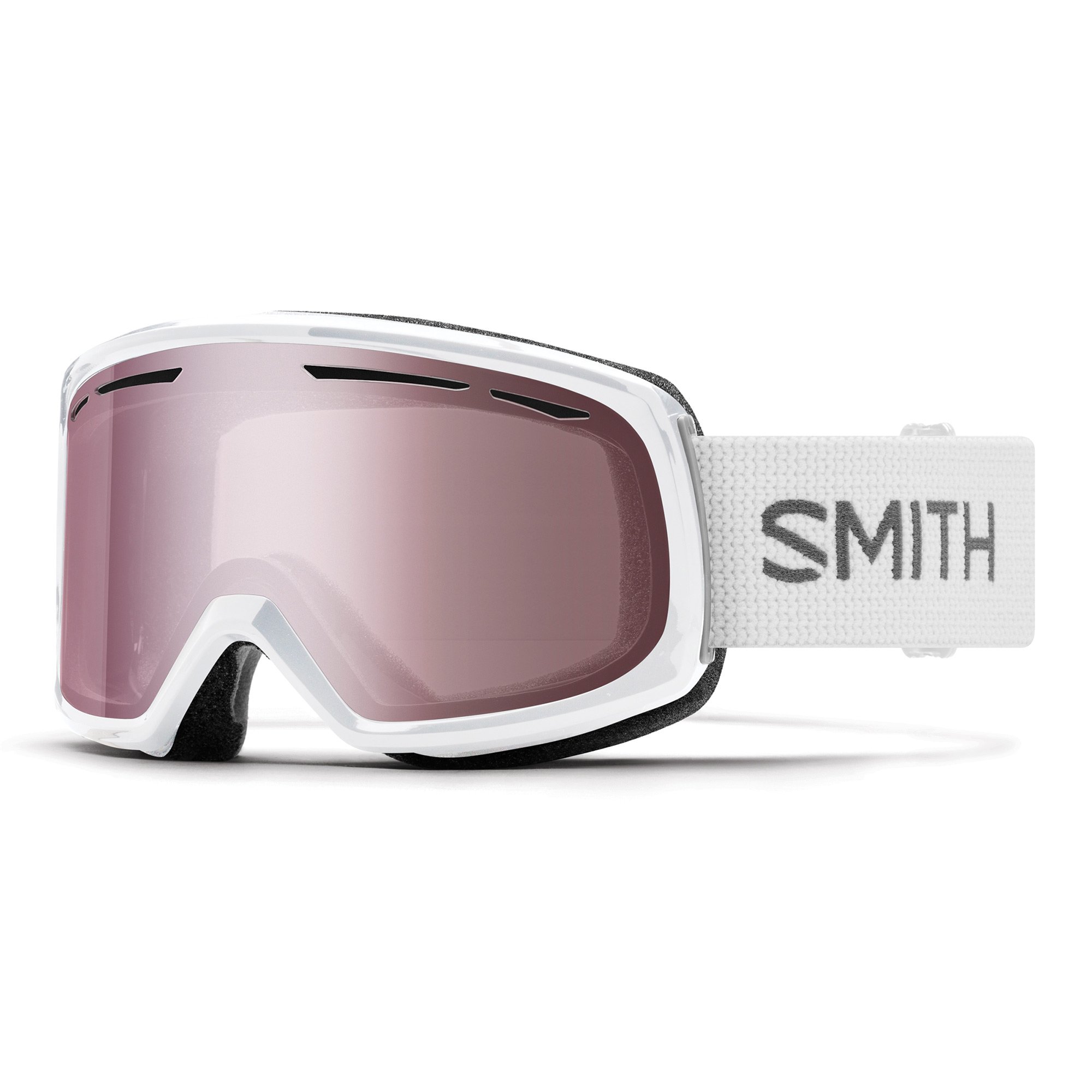 Smith Women's Drift Snow Goggles White With Ignitor Mirror Lens