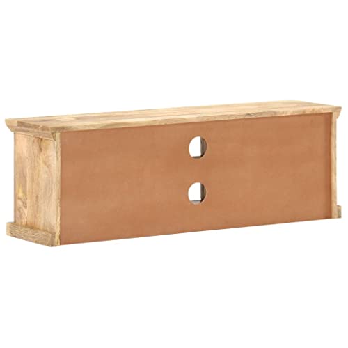 THYUOVAI TV Cabinet,Side Cabinet Entertainment Stand Storage cabine Lowboard Suitable for Living Room,Bedroom,Closet,Hallway,Foyer,Office with Steel Doors 47.2"x11.8"x15.7" Solid Mango Wood
