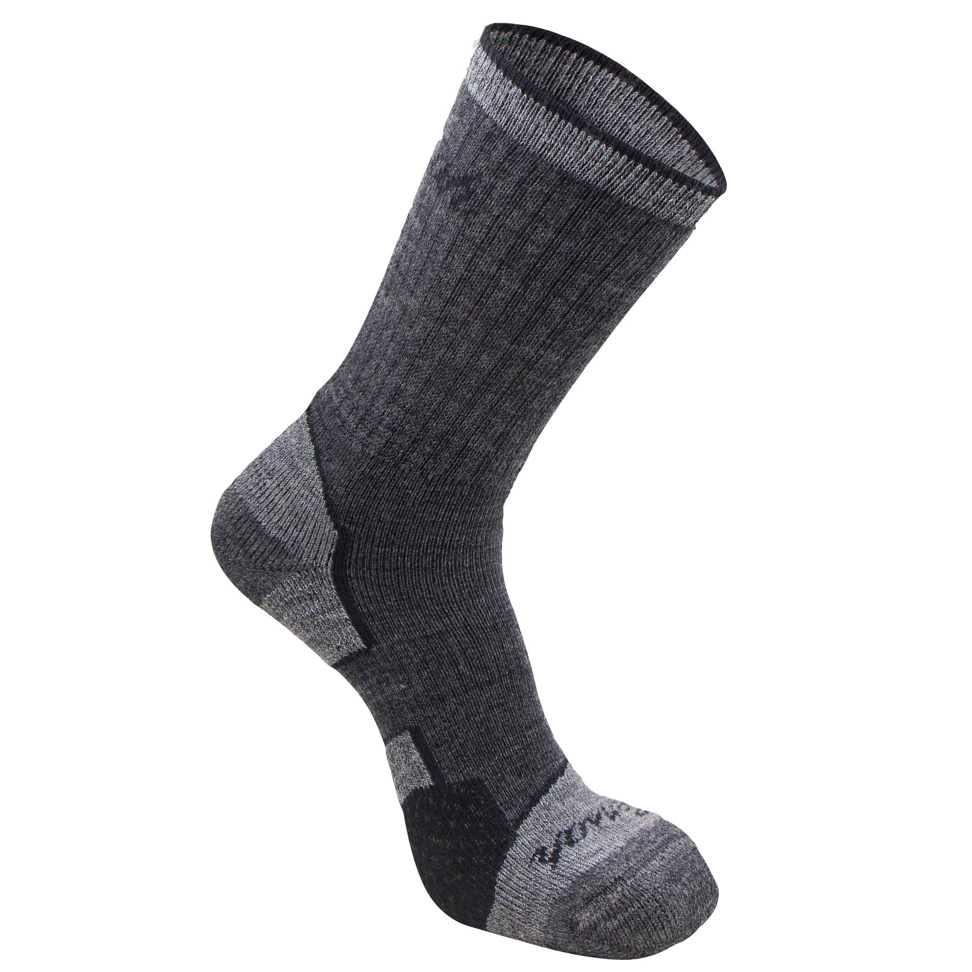 Zensah Merino Wool High Cushion Crew Hiking Socks - No Blister, Moisture Wicking (Charcoal, Small (Men's 4-6.5, Women's 5-8))