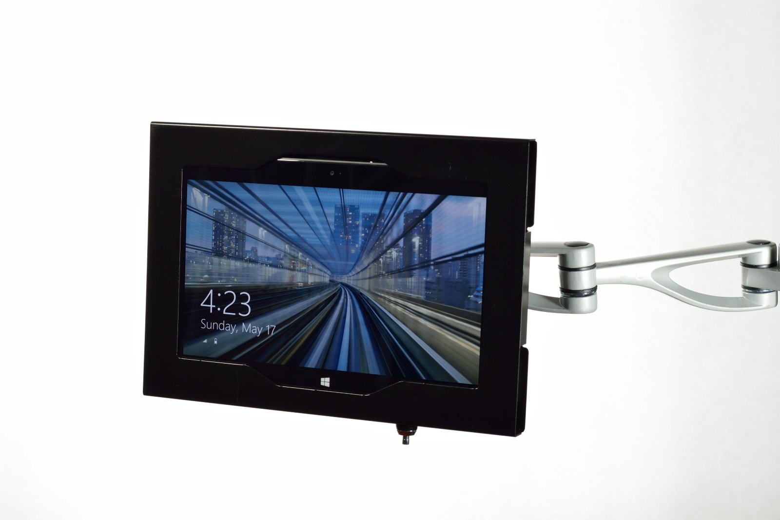 TABcare Security Locking Metal Case for Dell Latitude 5285 5290 7200 7210 as Kiosk, POS, Store, Show Display (Black, Wall Mount VESA)