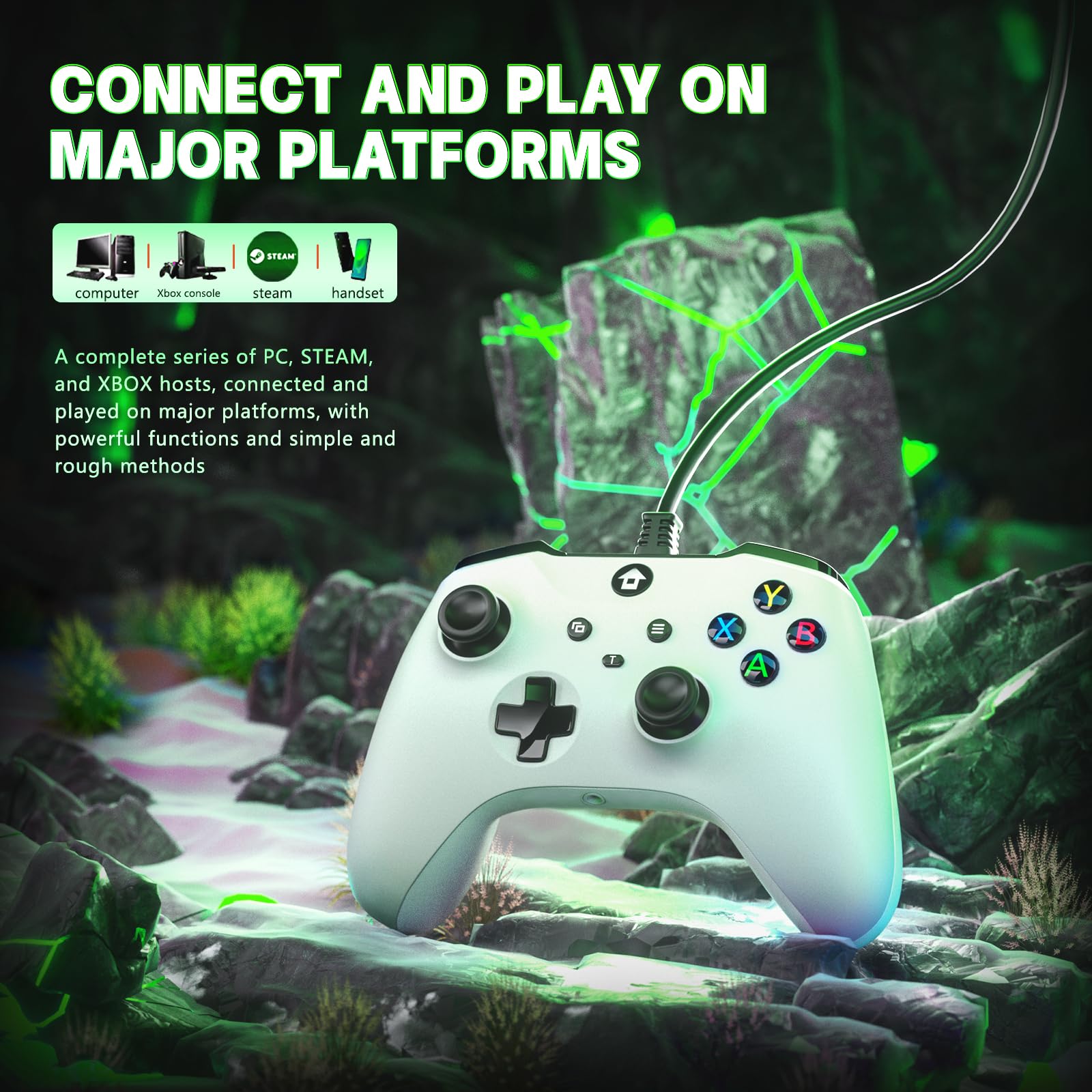YUYIU 【Upgraded Wired Controller for Xbox Series X|S, Xbox One, Windows 10 and above, PC Controller with 3.5 mm Audio Jack