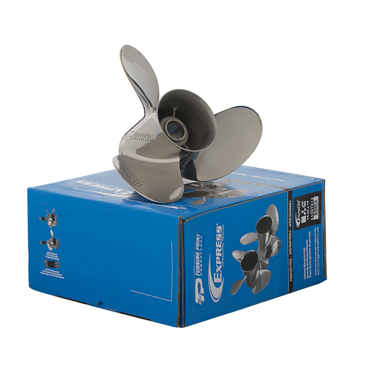 Turning Point Propeller 31501912 Express Right Stainless 3-Blade Propeller (14-1/4 X 19)
