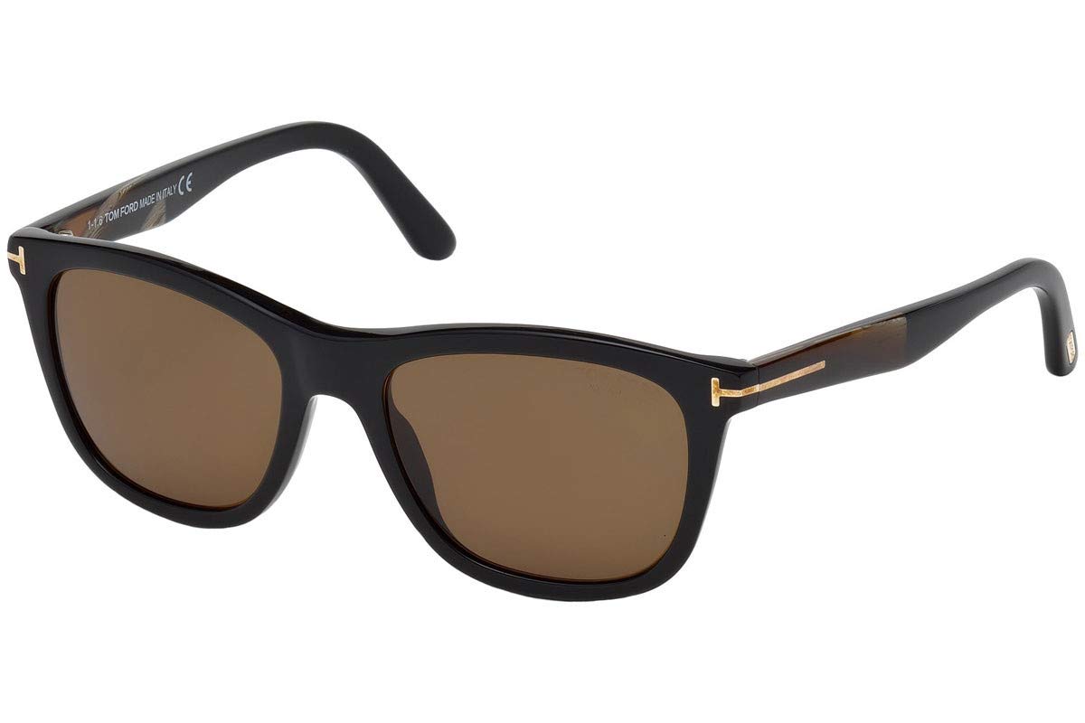Tom Ford FT0500-F Sunglasses - Shiny Black Frame, Brown Polarized Lenses, 54 mm Lens FT0500-F5401H