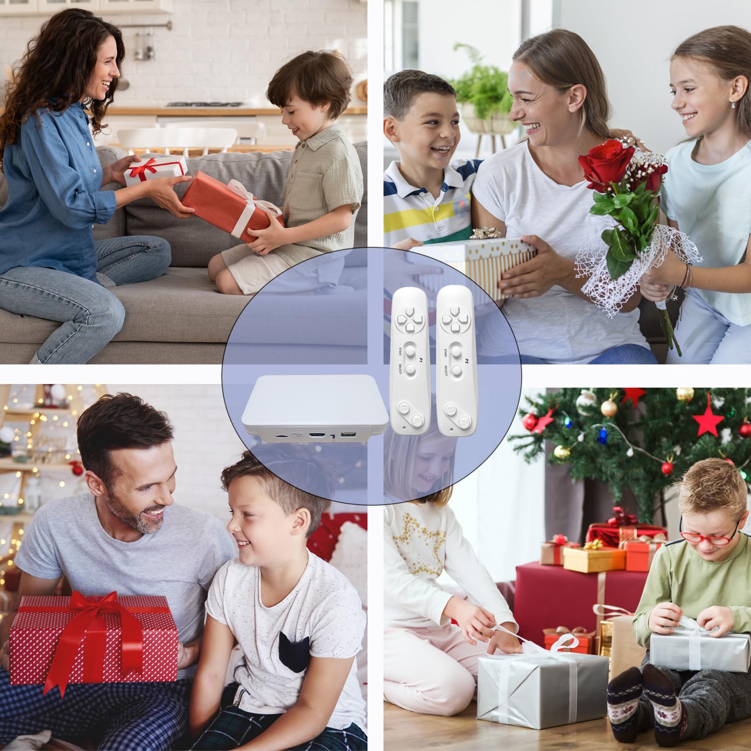 TV Game Console, 64GB Large Memory, Built-in 973 Games, Handheld Retro Video Game Console with 2 Game Controllers, Motion Sensing Control, HDMI Plug and Play, Family Interactive and Educational Gaming