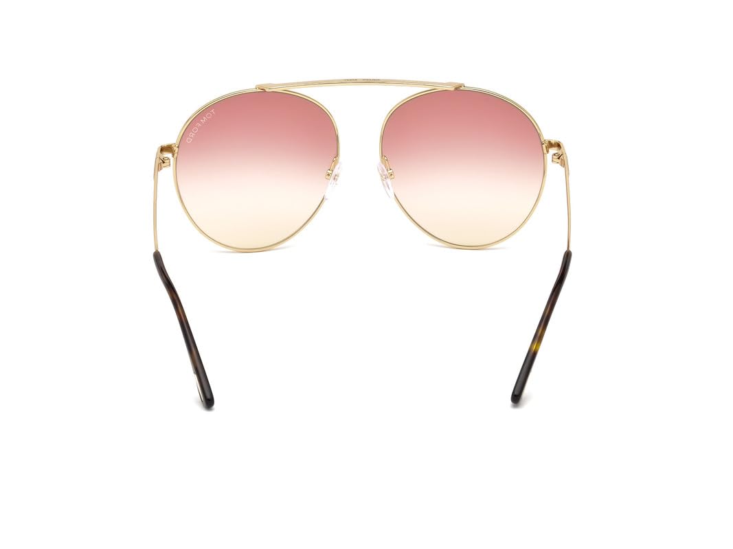 Tom Ford FT0571 28Z Shiny Rose Gold Simone Round Sunglasses Lens Category 2 Siz