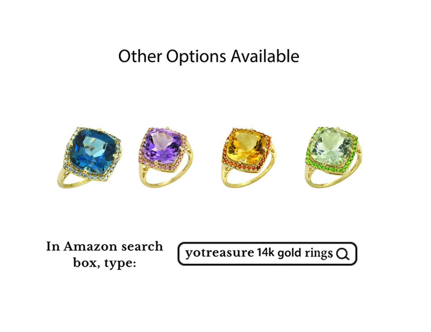 YoTreasure 7.17 ct London Blue Topaz Ring Solid 14k Yellow Gold Jewelry