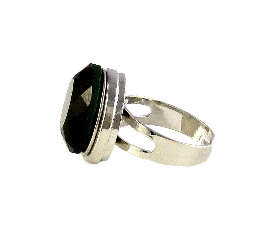 Snap Interchangeable Charm Ring Set - 5 Glass Snaps and 2 Ring Bases (JS1)