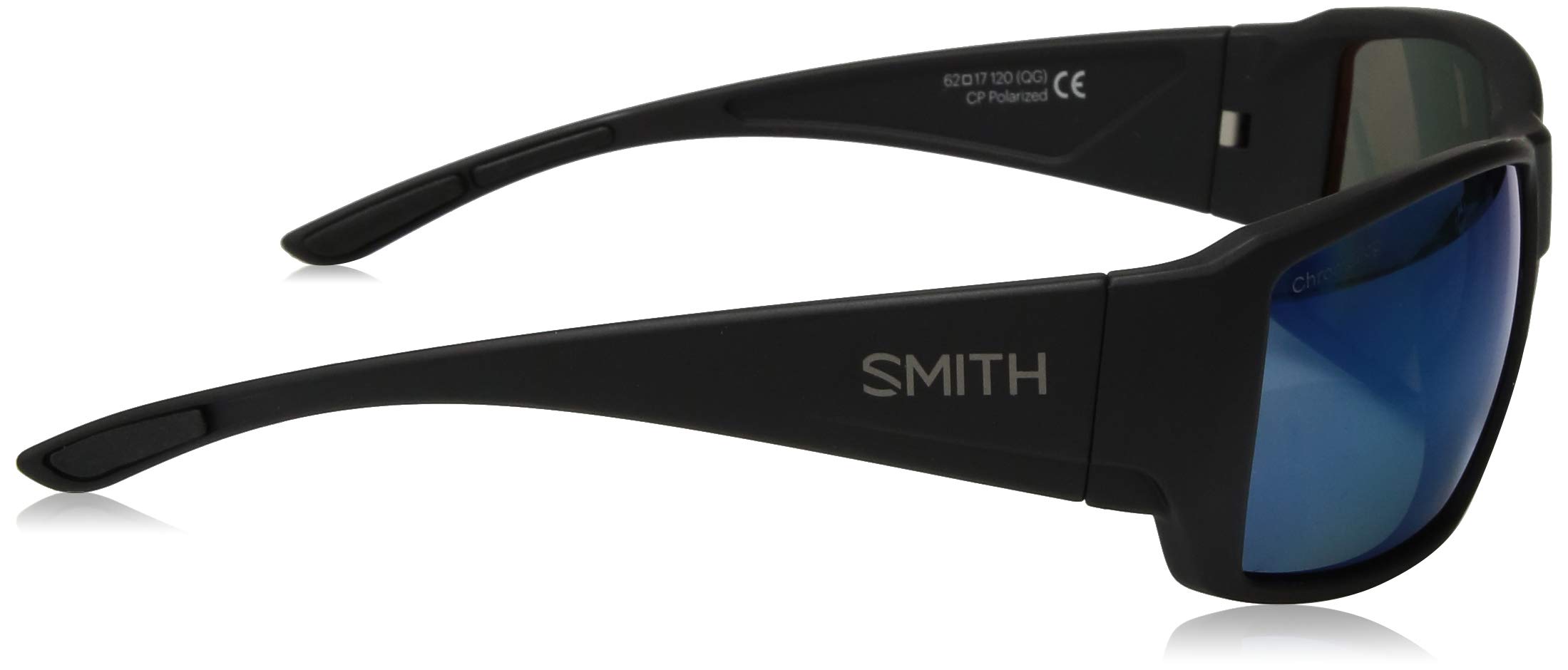 Smith Optics womens Guide's Choice Sunglasses, Matte Black Chromapop Polarized Blue Mirror, One Size US