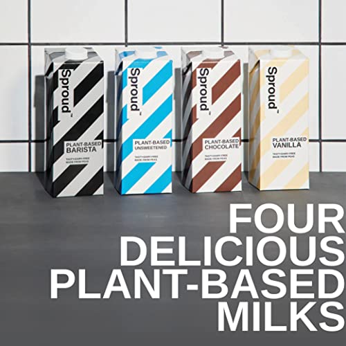 SPROUD Dairy Free Milk VANILLA Flavor, Vegan Milk with Plant-Based Pea Protein, Shelf Stable Non-GMO, 1 Liter (Pack of 6)