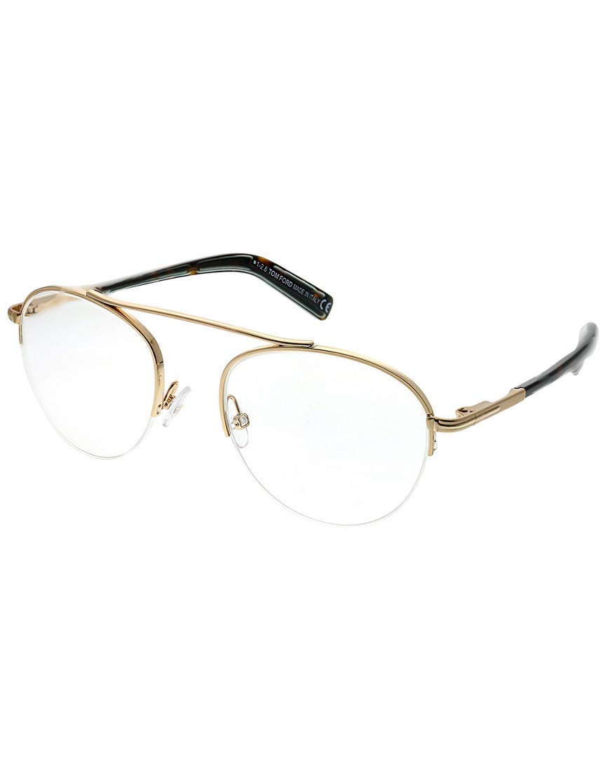Tom Ford Semi-Rimless Eyeglasses TF5451 28B Gold/Havana 48mm FT5451