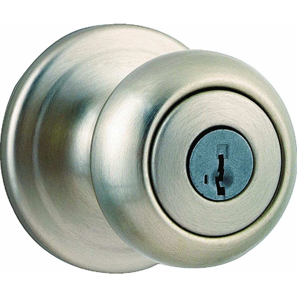WEISER LOCK GA531 P 15 SMTK4 MS 6LR1 Phoenix Entry Knob, Satin Nickel