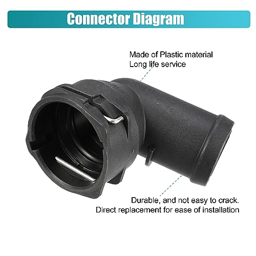 X AUTOHAUX Upper Engine Coolant Distributor Hose Connector for Volkswagen Jetta 2005-2017 for Volkswagen Golf 2010-2013 for Volkswagen Eos 2009-2016 No.5QD122291N/3C0122291D