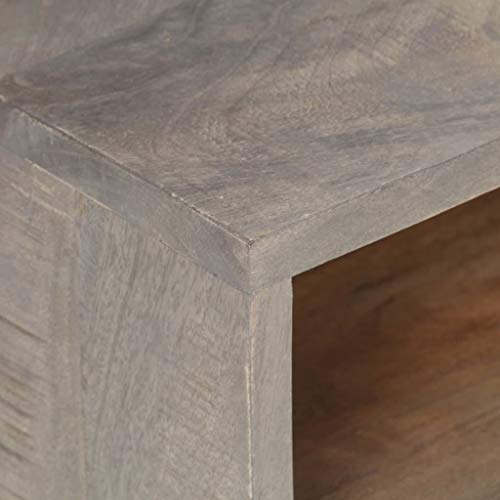 THYUOVAI TV Cabinet,Media Cabinet Tv Console Stereo Cabinet Low Board Suitable for Living Room,Bedroom,Closet,Hallway,Foyer,Office Gray 51.2"x13.8"x20.1" Solid Rough Mango Wood