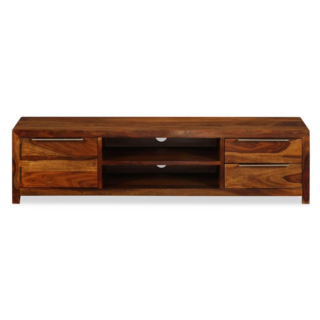 THYUOVAI TV Cabinet,Sideboard Lowboard Media Console Cabinet HiFi Cabinet Tv Table Suitable for Living Room,Bedroom,Closet,Hallway,Foyer,Office Solid Sheesham Wood 47.2"x11.8"x11.8"