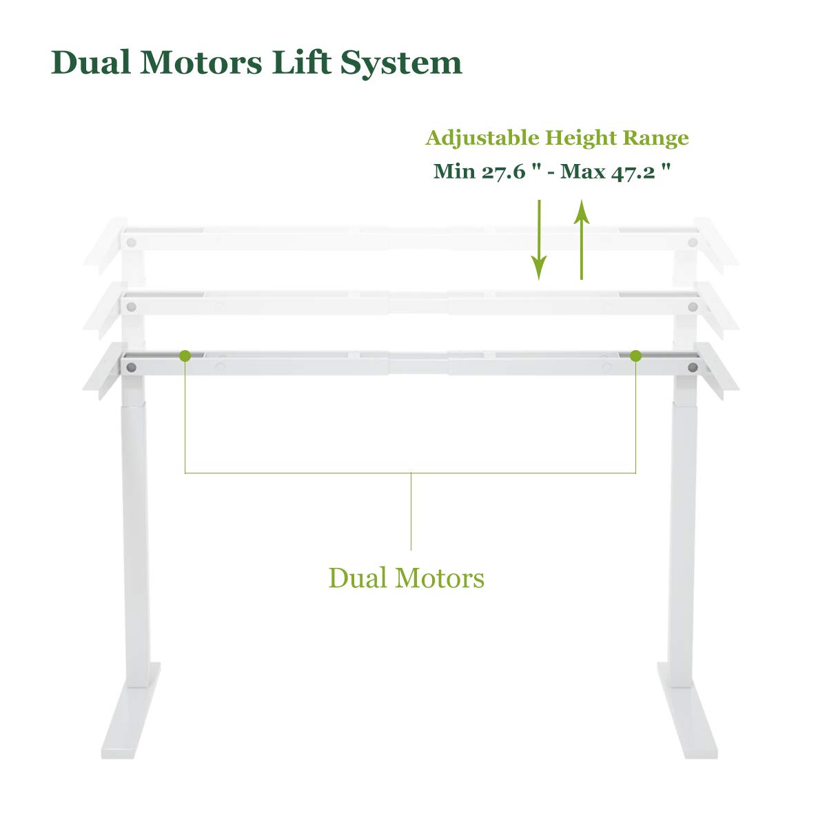 ZHU CHUANG Height Adjustable Desk Electric Standing Desk Stand up Desk Home Office Desk Dual Motor Natural Color 100% Solid Bamboo (72" Rectangle, Desktop and Frame)