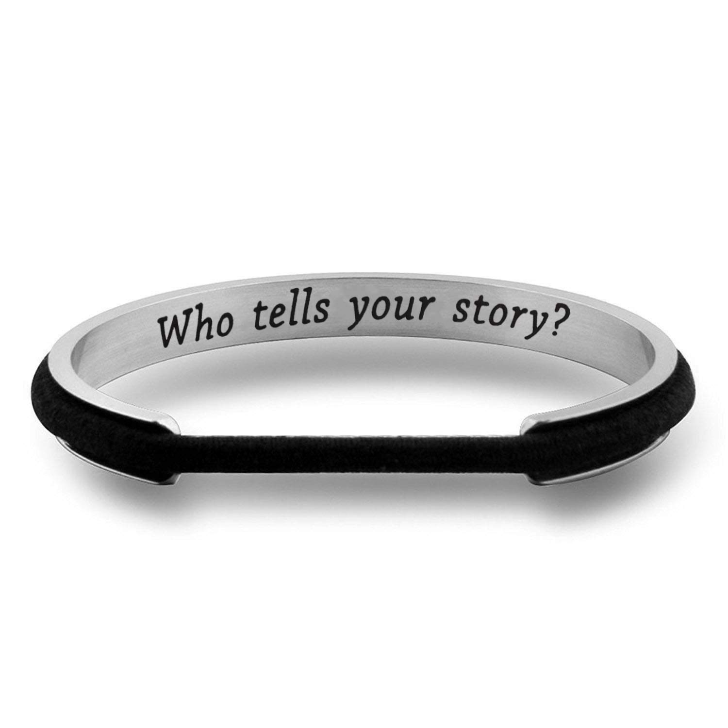 WUSUANED Hamilton Musical Gifts Hamilton Merchandise Who Tells Your Story Quote Hair Tie Cuff Bracelet Broadway Musical Fan Gift Hamilton Lyrics Jewelry