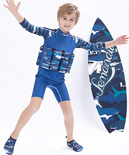 Zerlar Floatation Swimsuits with Adjustable Buoyancy for 1-10 Years Baby Boys Blue Shark