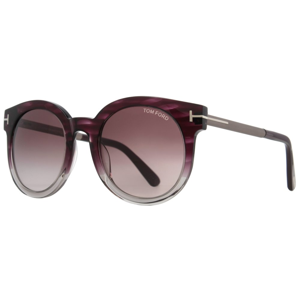 Tom Ford Janina Tf 435 83t Clear Purple Cat Eye Women's Sunglasses 53mm