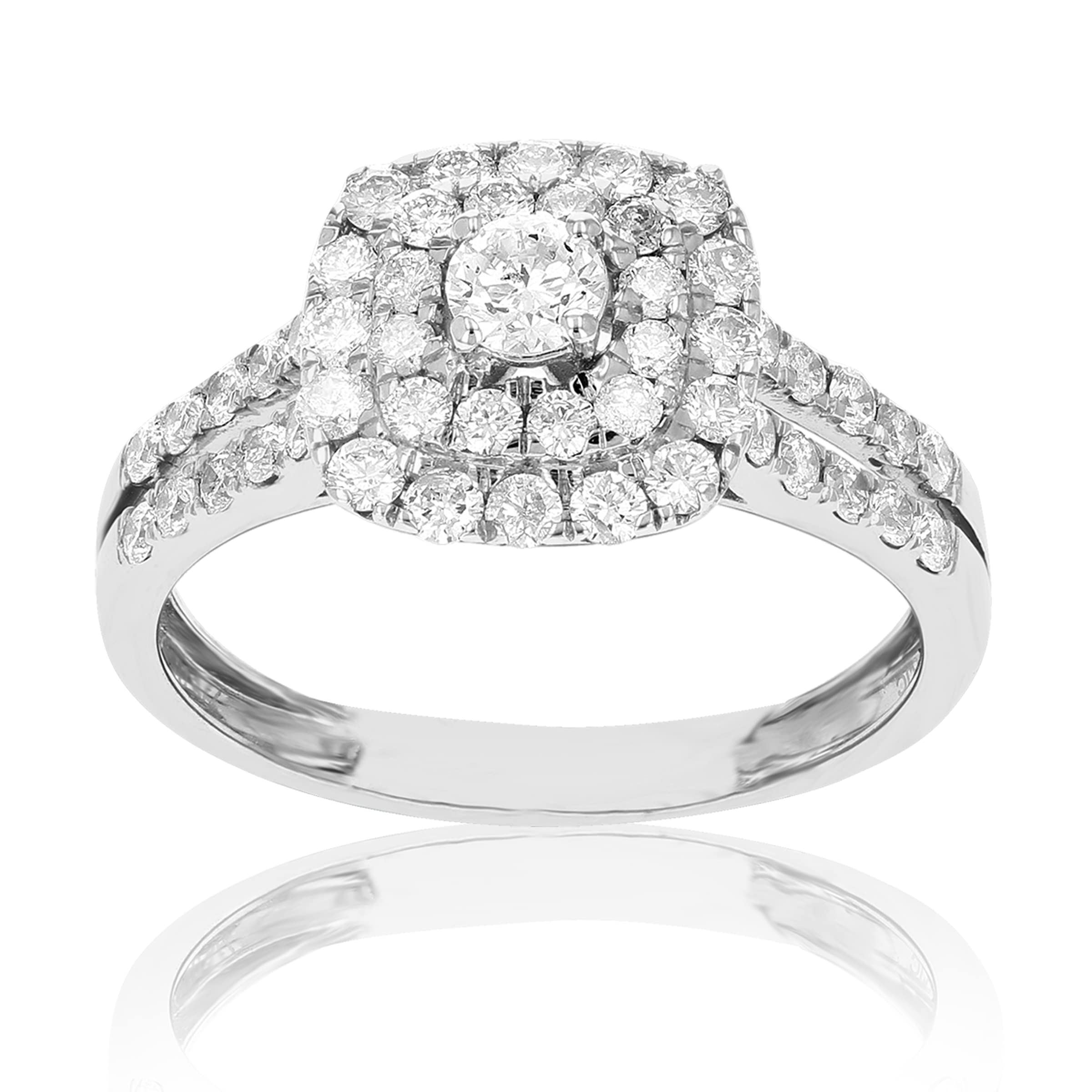 Vir Jewels 1 cttw Diamond Wedding Engagement Ring 14K White Gold Cushion Shape Bridal Size 5
