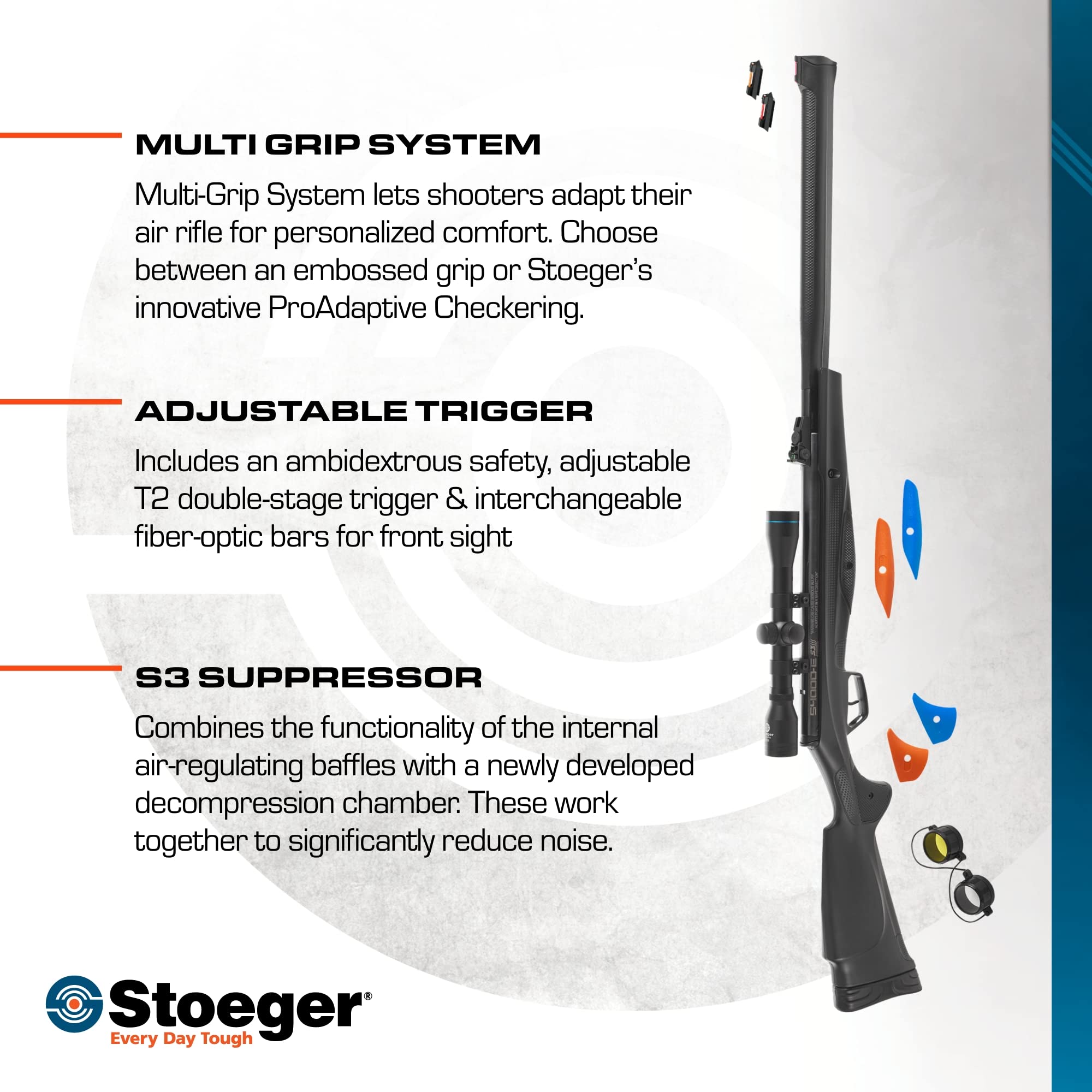 Stoeger S4000-E Combo - .22 Caliber - Black Synthetic with Fiber-Optic Sights & 4 x 32 Scope