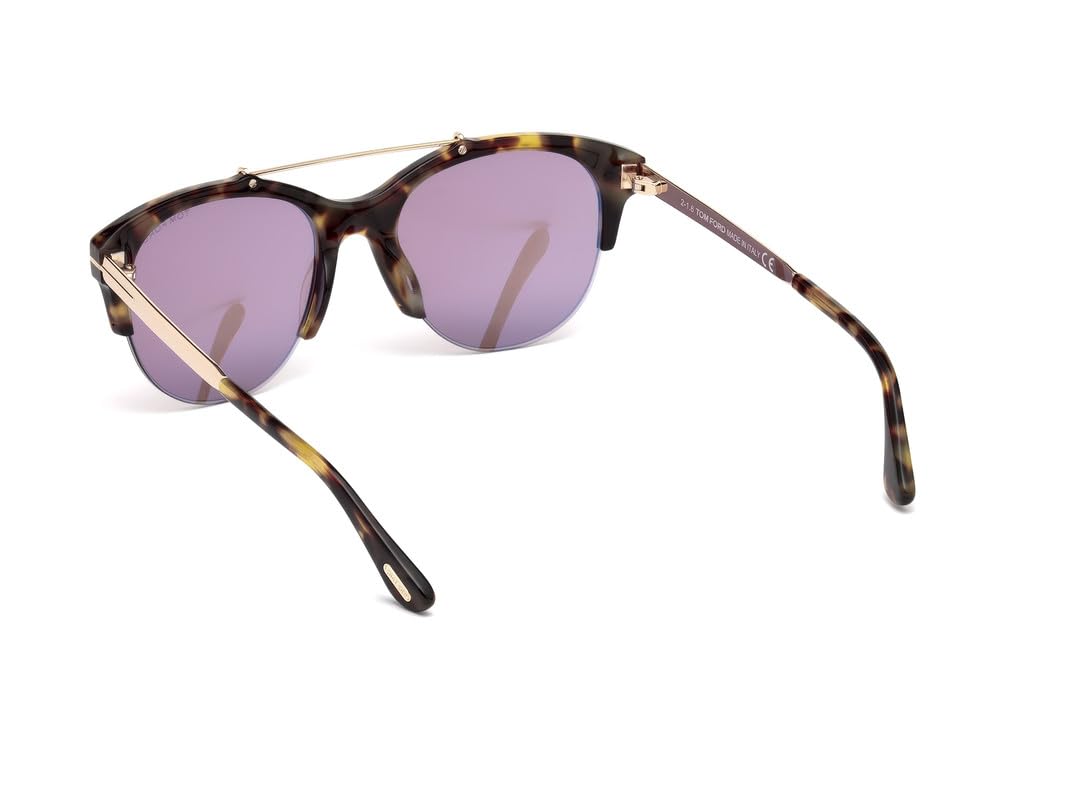 Tom Ford Oval Sunglasses TF517 Adrenne 56Z Tortoise/Gold 55mm FT0517