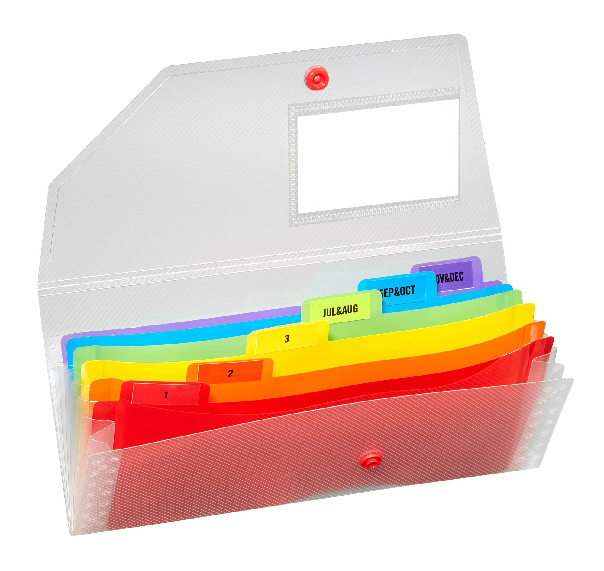 Snopake 15770 Expanding Organiser File - Rainbow