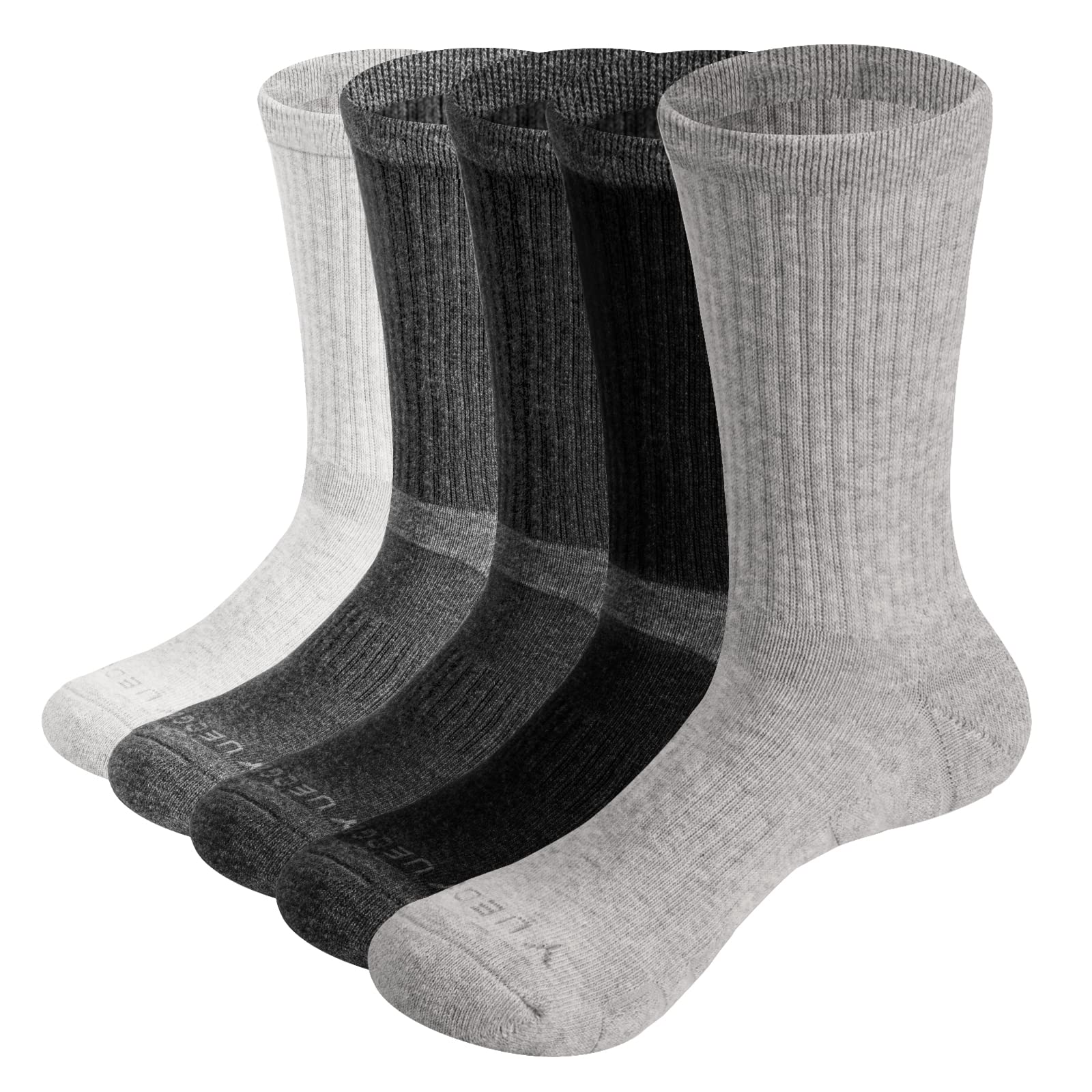 YUEDGE Women's Hiking Socks Moisute Wicking Cotton Athleitc Cushioned Crew Socks Work Boot Socks For Women 6-9