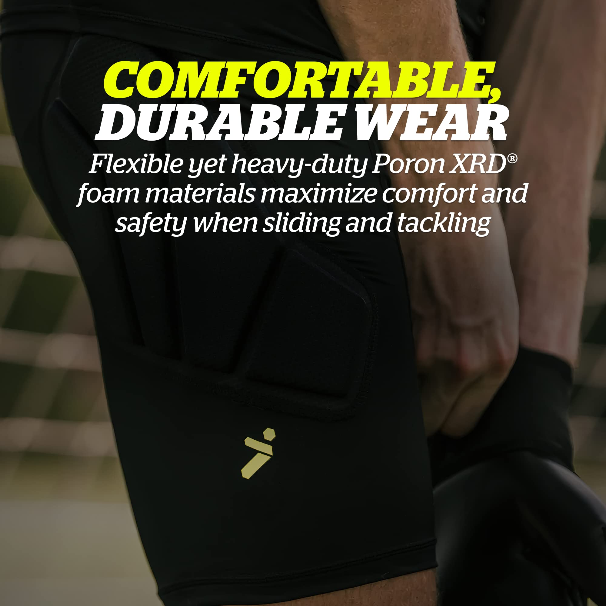 Storelli BodyShield Unisex Goalkeeper Sliders 2.0, High-Impact Protection, Sweat-Wicking, UV-Resistant Athletic Undershorts for Soccer & Heavy-Duty Sports | Black | Medium