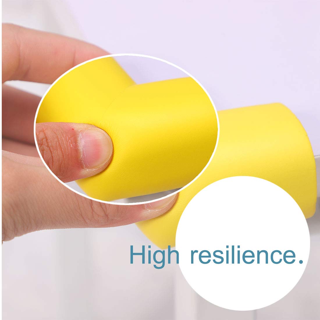 uxcell 4 Pack Foam Furniture Tables Desk Edge Cover Pad Protector Corner Cushions Bumper Guard Yellow