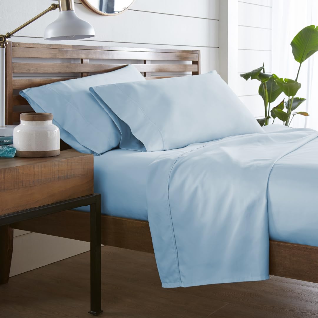 Westbrooke 100% Cotton Sheet Set - 400 Thread Count Queen Size Sateen Sheets - 4 Piece Long Staple Cotton Bedding Set with 15.5" Deep Pocket - Silky, Soft & Breathable Luxury Sheets (White)