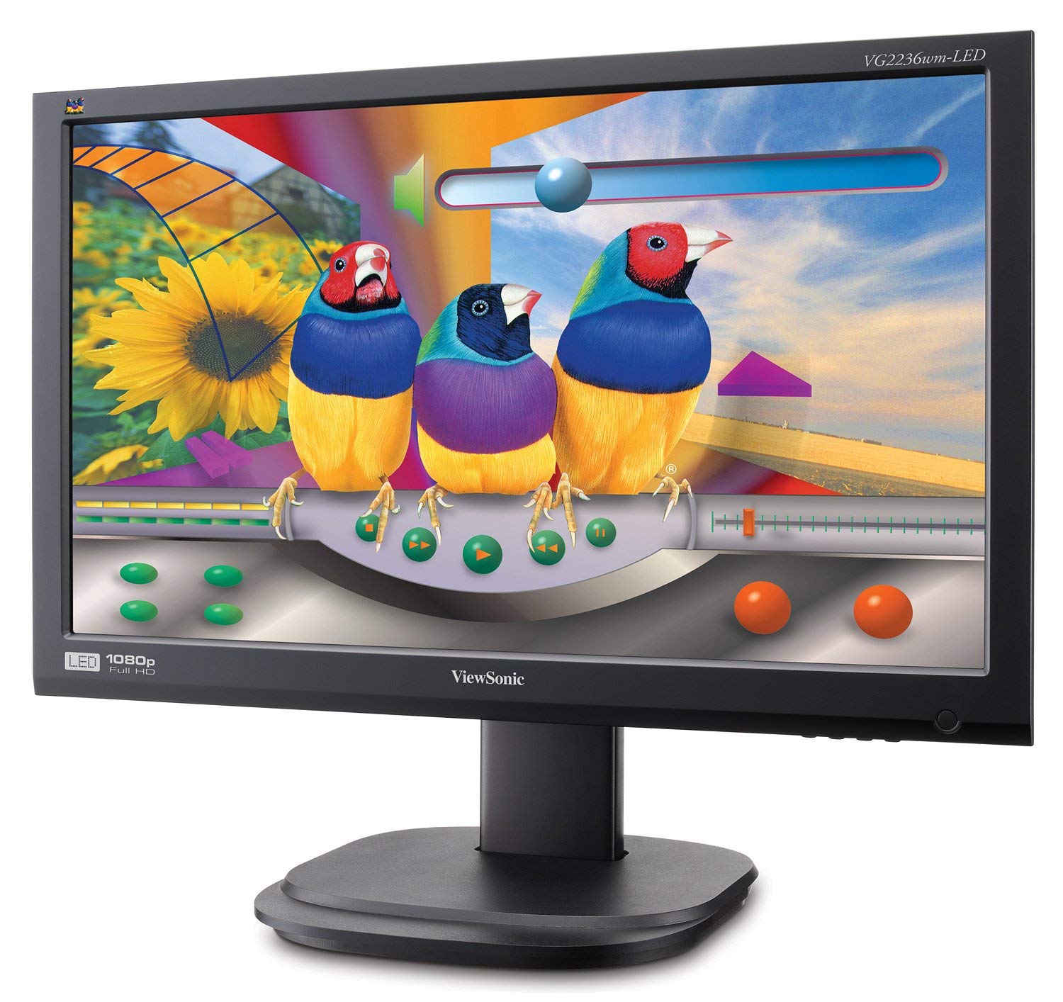 Viewsonic VG2236WM-LED 22-Inch (21.5-Inch Vis) Ergonomic LED Backlit Monitor with 1920x1080 Resolution - Black (Renewed)